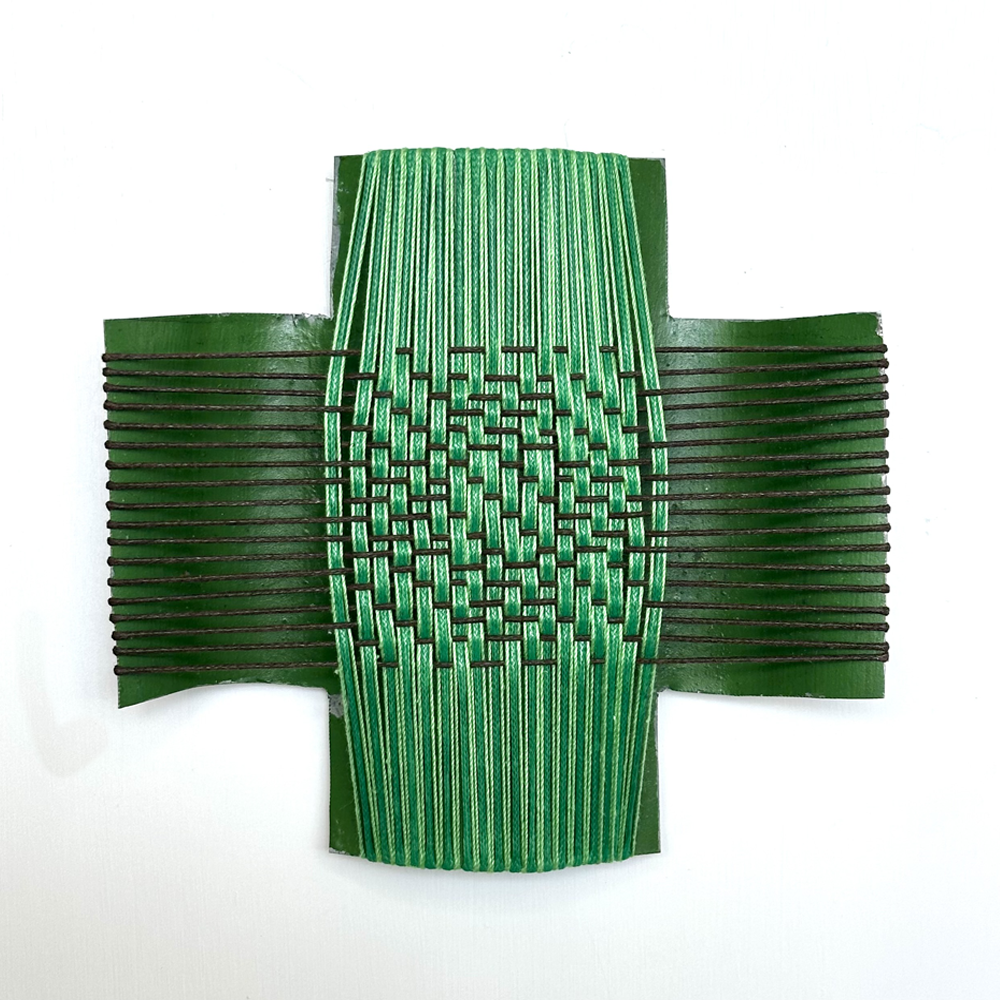 Weave me in Green III I Gilly Sheffield - Turua Gallery