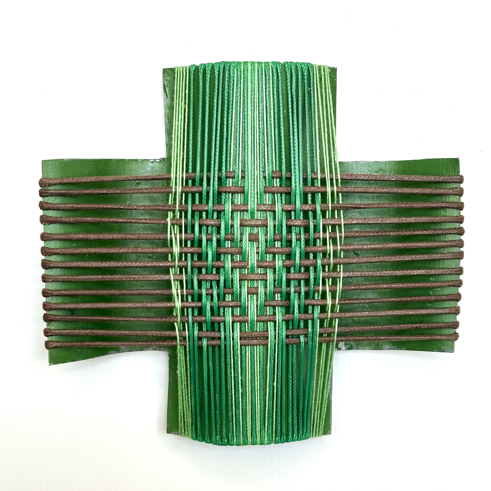 Weave me in Green VII I Gilly Sheffield - Turua Gallery