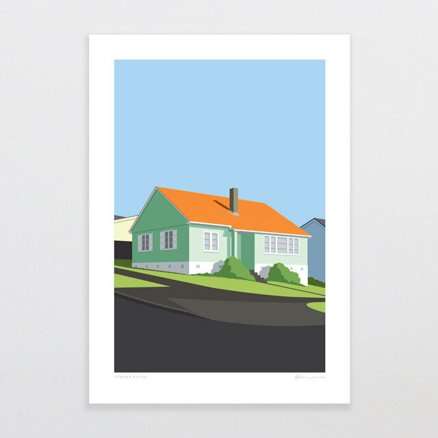 Corner House Art Print | Glenn Jones - Turua Gallery